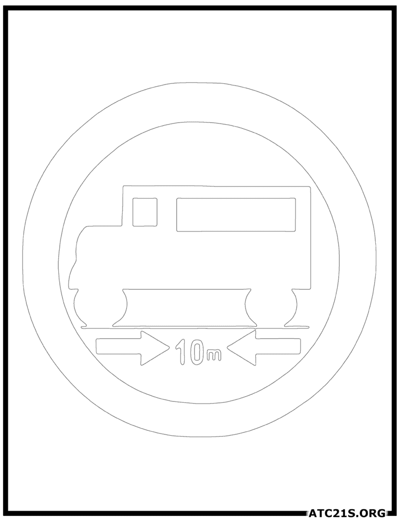Length Limit Traffic Sign Coloring Page | ATC21S Length Limit Traffic Sign Coloring Page | ATC21S