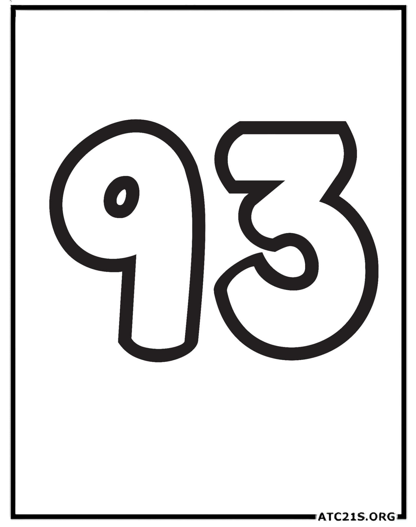 Free Number 100 Coloring Page Download Printable | ATC21S Free Number 100 Coloring Page Download Printable | ATC21S